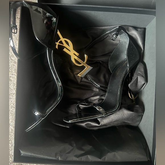Yves Saint Laurent | Shoes | Ysl Opyum Sandals In Patent Leather ...